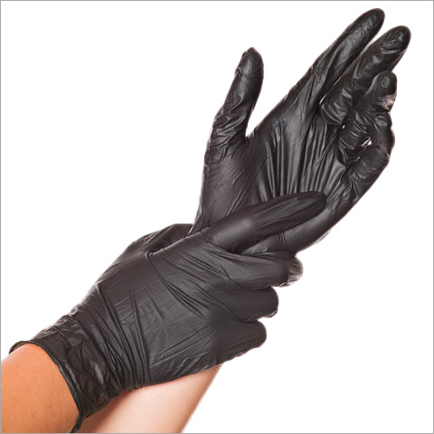 Gant Nitrile noir non poudré – Jetable – Usage unique – Ambidextre ...