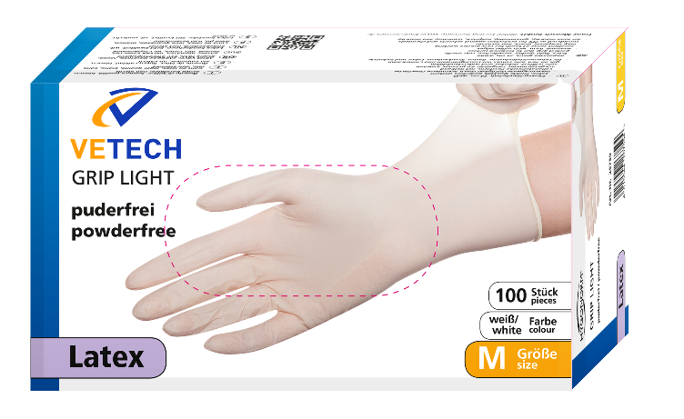 Gant latex blanc non poudré – Jetable – Usage unique – Lot de 1 boite